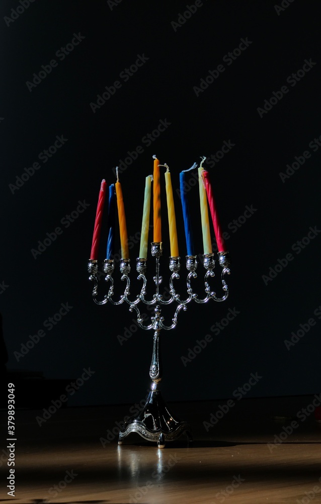 menorah lights Stock Photo | Adobe Stock