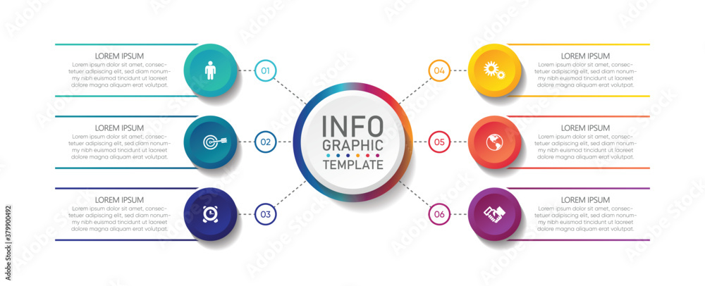 Presentation business abstract background infographic template Stock ...