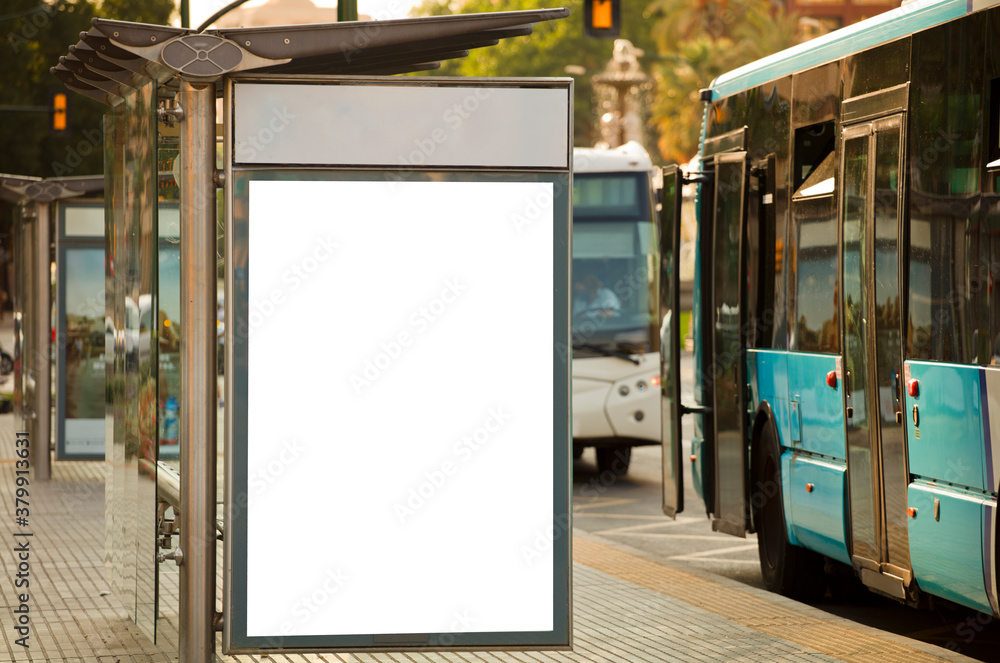 Blank advertising billboard mockup and template or light billboards ...