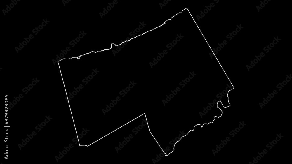 Devonshire Bermuda map outline animation Stock Video | Adobe Stock