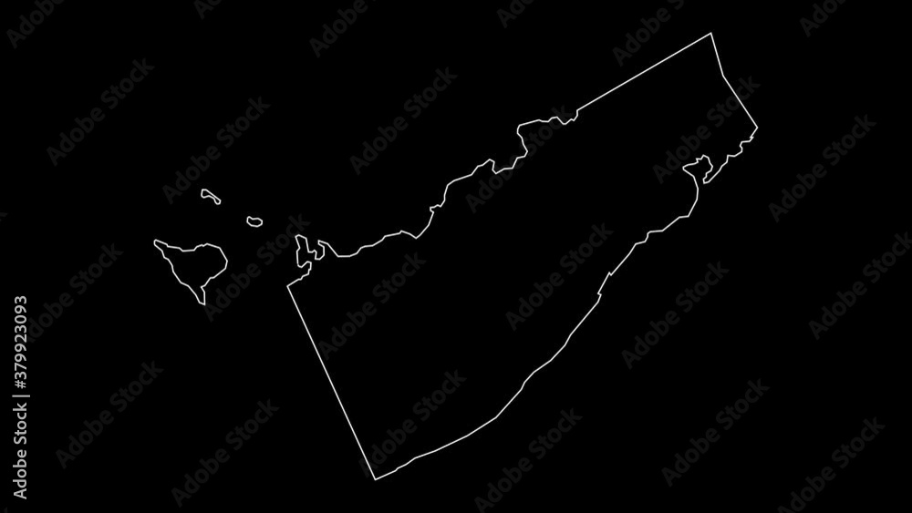 Paget Bermuda map outline animation Stock Video | Adobe Stock