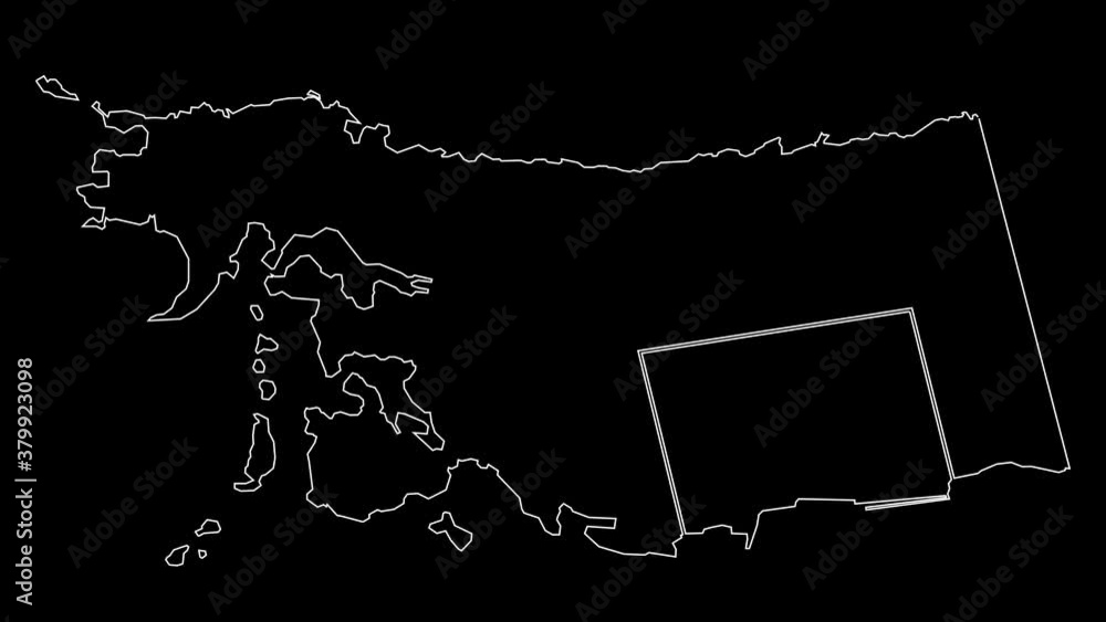 Pembroke Bermuda map outline animation Stock Video | Adobe Stock