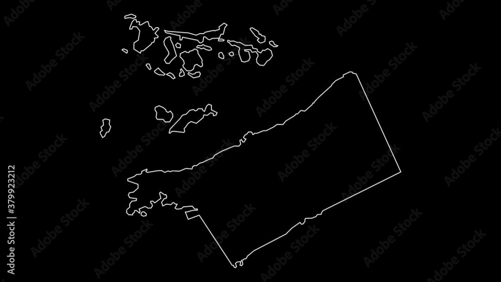 Warwick Bermuda map outline animation Stock Video | Adobe Stock