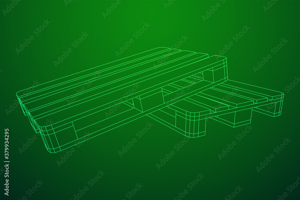 Cargo pallet for warehouse Stock Vector | Adobe Stock