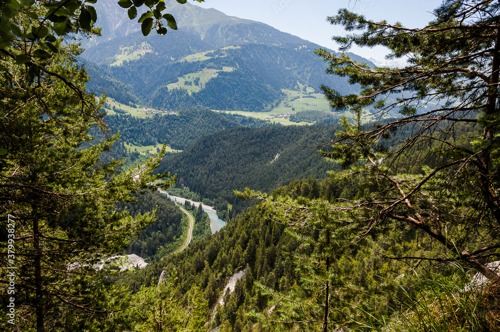 Rheinschlucht, Rhein, Ruinaulta, Fluss, Schlucht, Flims, Bergsturz ...