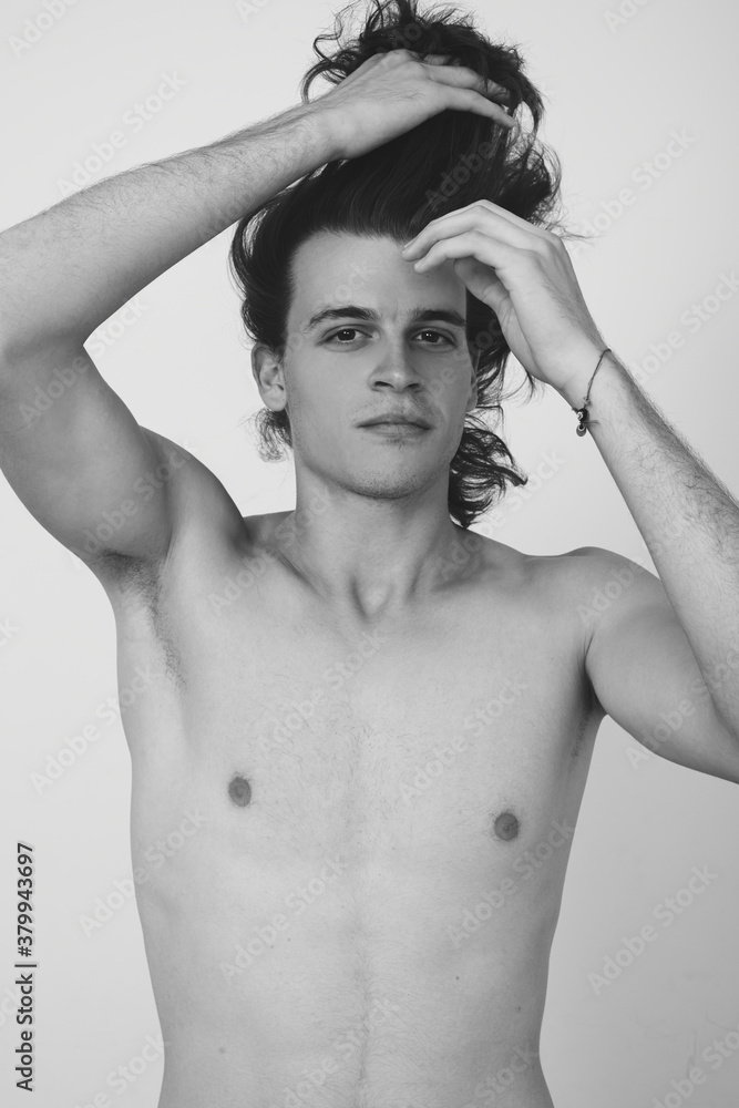 Portraits of male model in studio Stock Photo | Adobe Stock