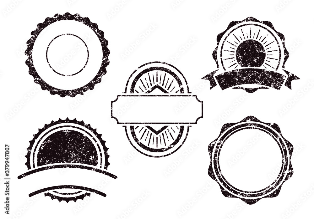 Design of old worn round stamps for sale. Brands to denote quality ...
