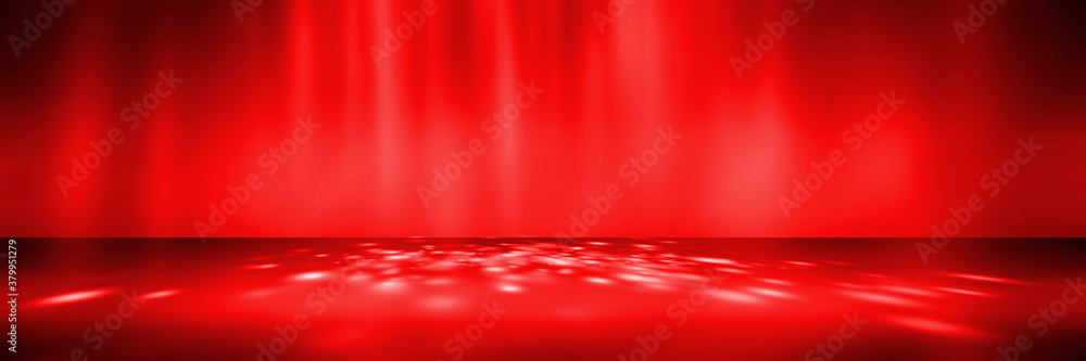 perspective floor backdrop red room studio with light red gradient ...