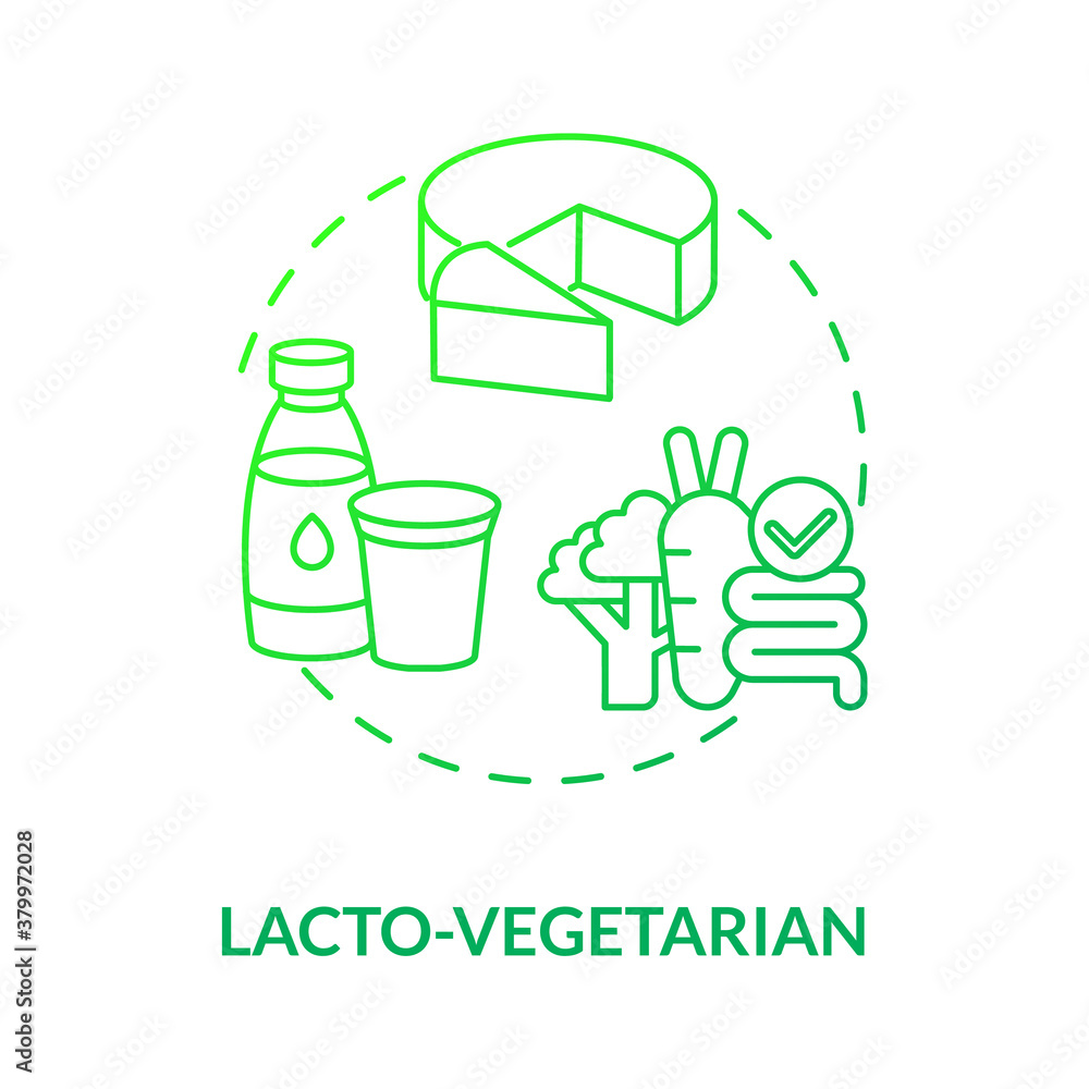 Lacto vegetarian concept icon. Healthy eating tips. Organic meal ...