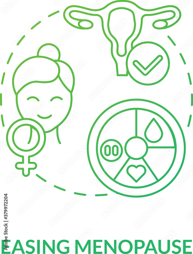 Easing menopause concept icon. Healthy food ideas. Tasty organic health ...