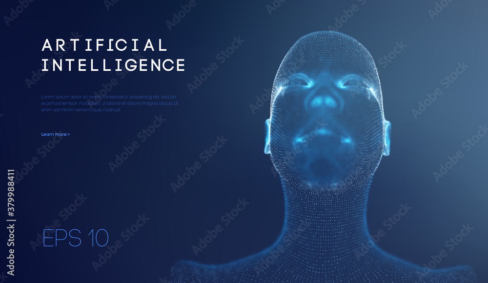 Artificial intelligence head, city human and innovations sciences ...