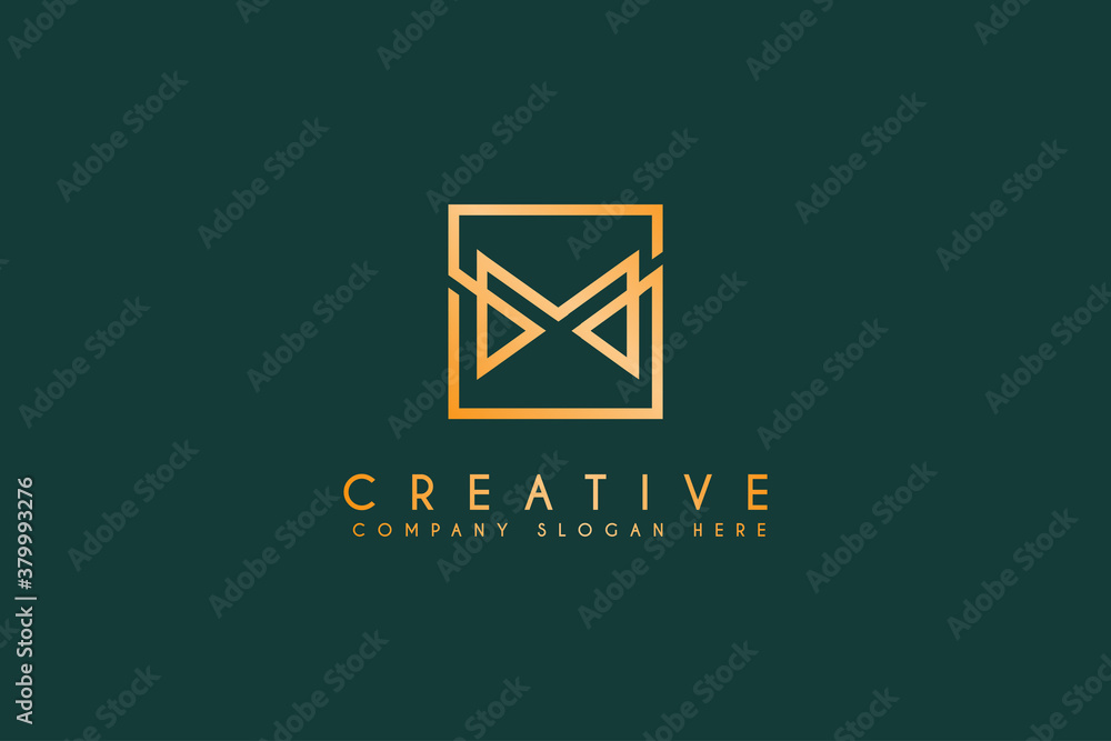 Initial letter M logo design vector illustration Stock Vector | Adobe Stock