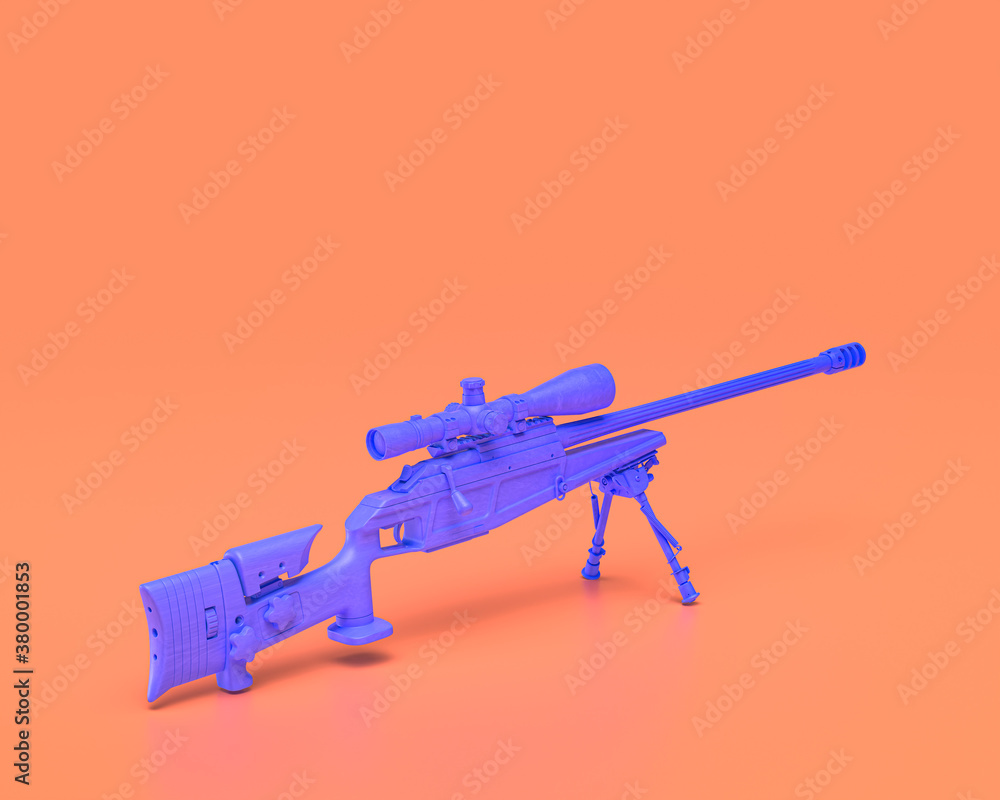 A single color sniper rifle on the ground, Plastic Weapon series ...
