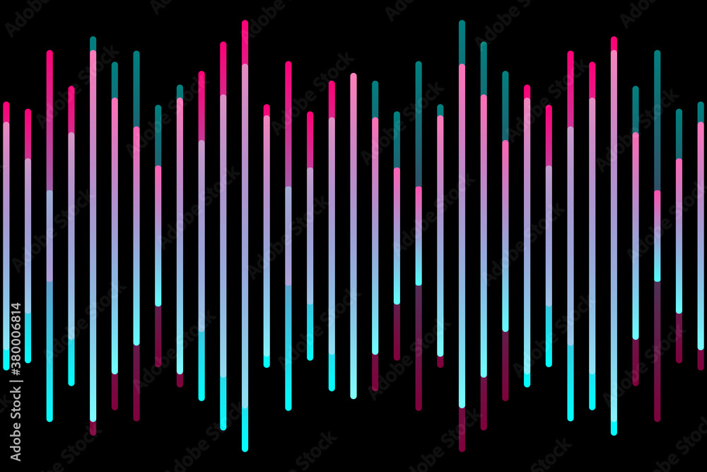 Music waves, gradient color background. Abstract sound wave stripe ...