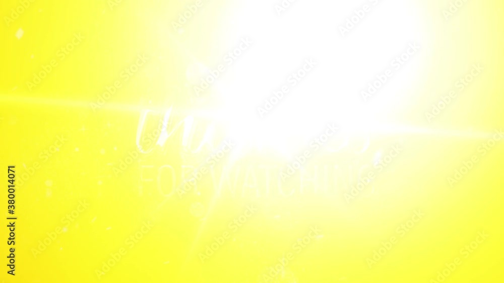 Thanks For Watching cinematic title trailer background with optical ...