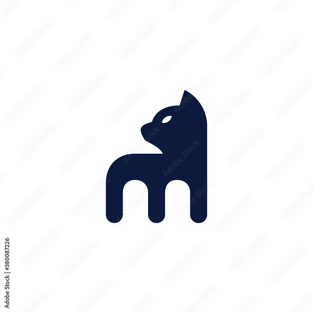 cat logo vector letter M illustrations Stock-Vektorgrafik | Adobe Stock