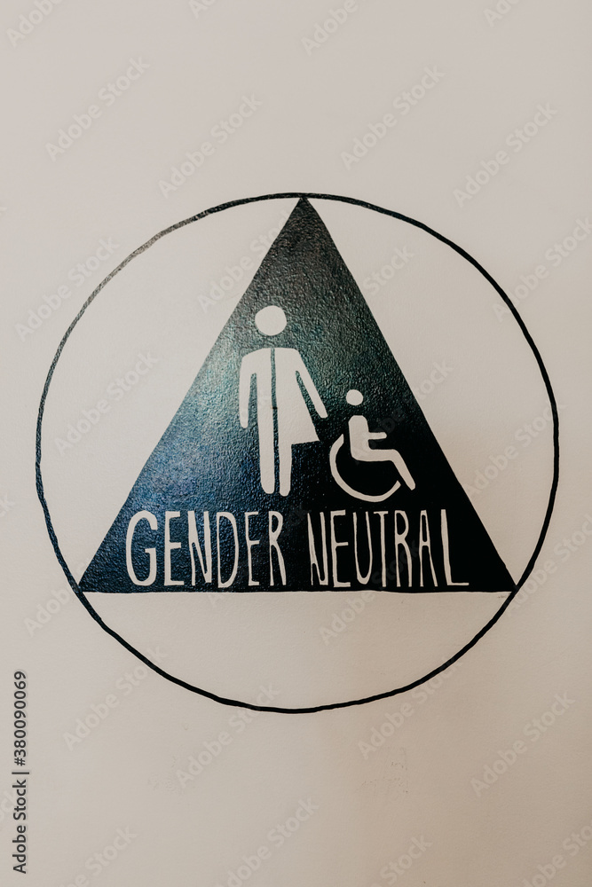 Gender Neutral Bathroom Sign Stock Photo | Adobe Stock