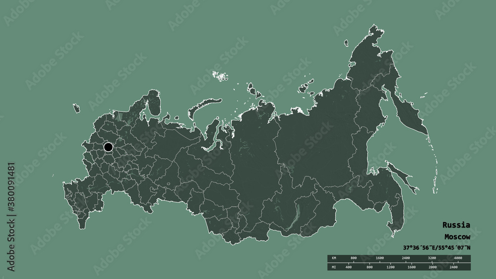 Location of Kursk, region of Russia,. Administrative Stock Illustration ...