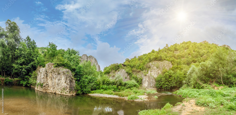 Beautiful scenery of Baranica resort on Timok river near city of ...