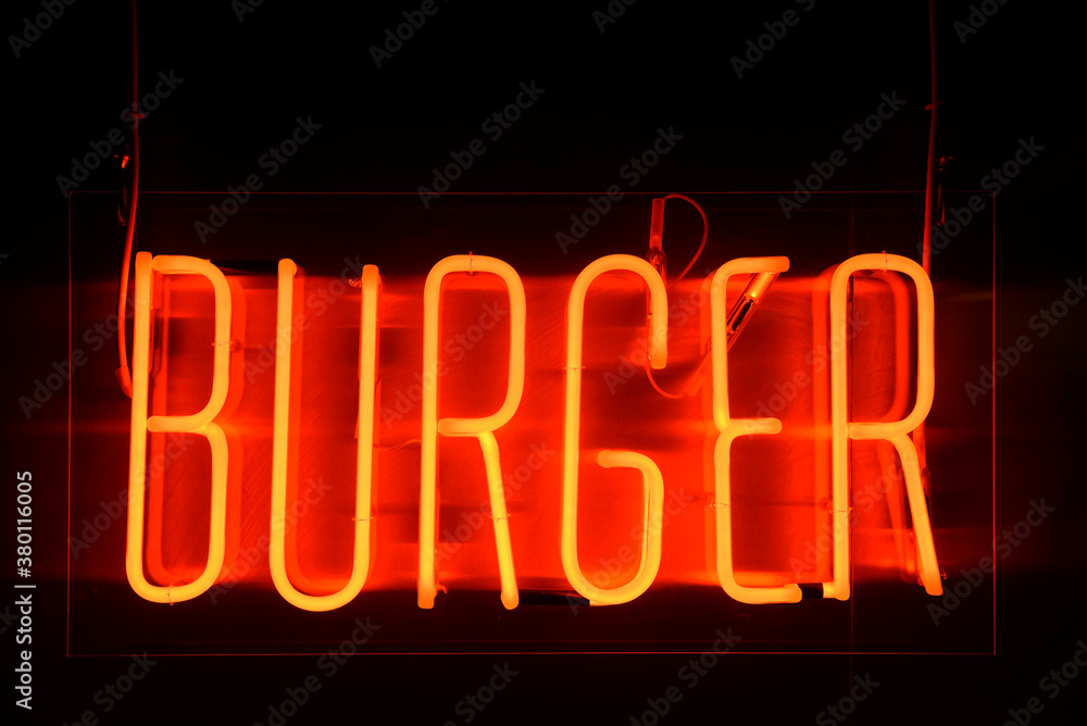 Burger Sign Stock Photo | Adobe Stock