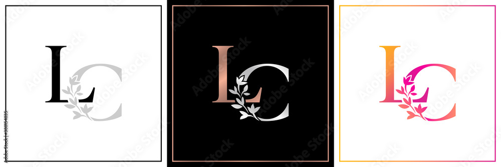 LC monogram, LC initial wedding, LC logo company, LC icon business ...