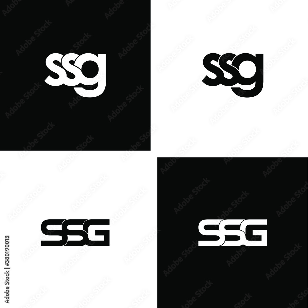 ssg letter original monogram logo design set Stock Vector | Adobe Stock