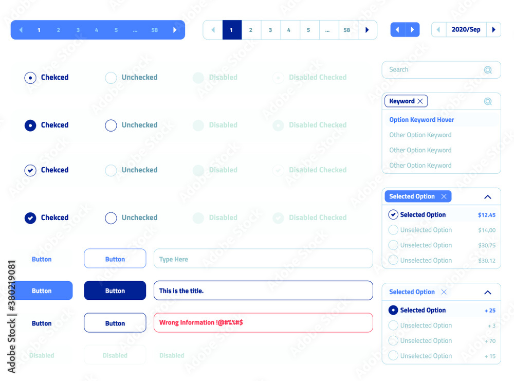 Clean UI Form Design Sources Stock Vector | Adobe Stock