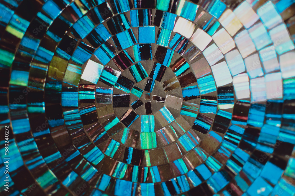 Blue shiny stones/gems in a circular pattern Stock Photo | Adobe Stock