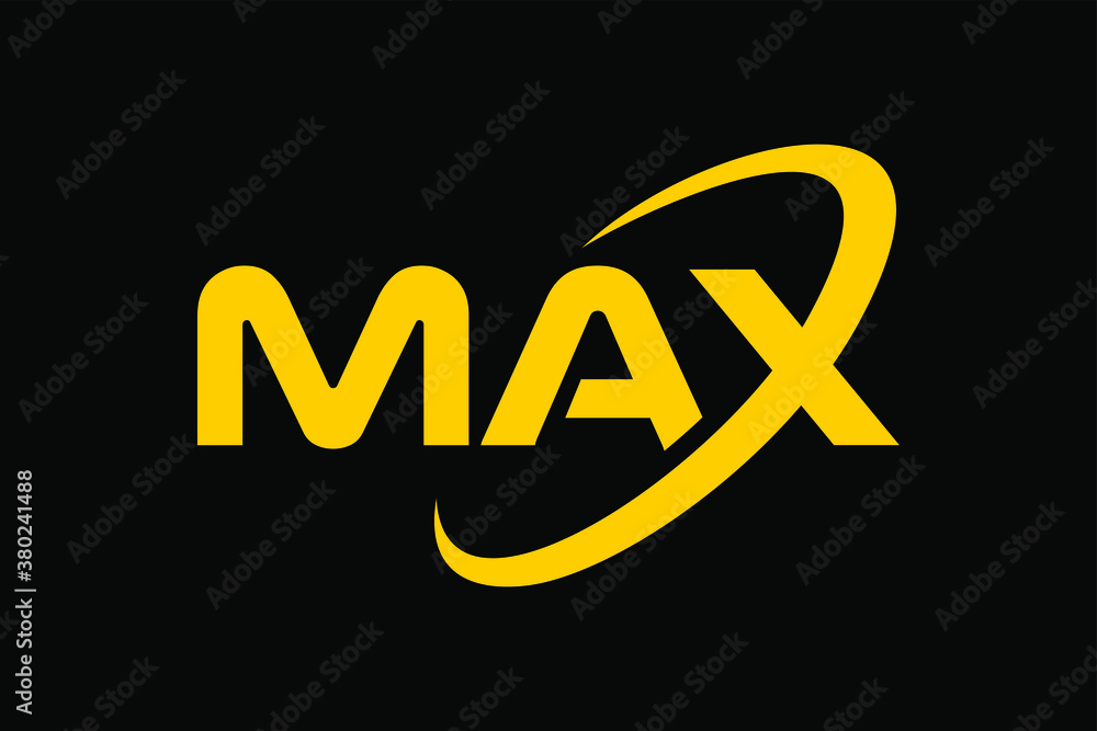 Typography of MAX with unique on 'X' letter ready to use. Stock Vector ...