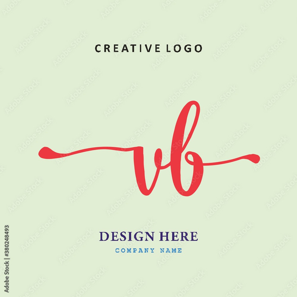 pharmacy logo letter VB is simple, easy to understand and authoritative ...