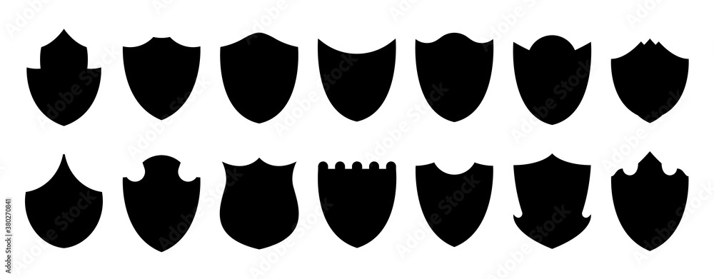 Military shield Vector. Police badge shape, Security, football patches ...