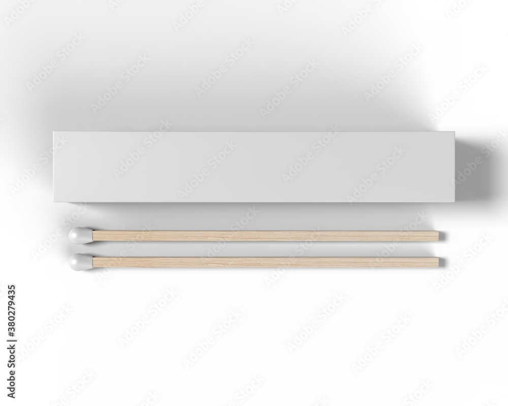 Blank promotional matchbox for branding and mockup, 3d render ...