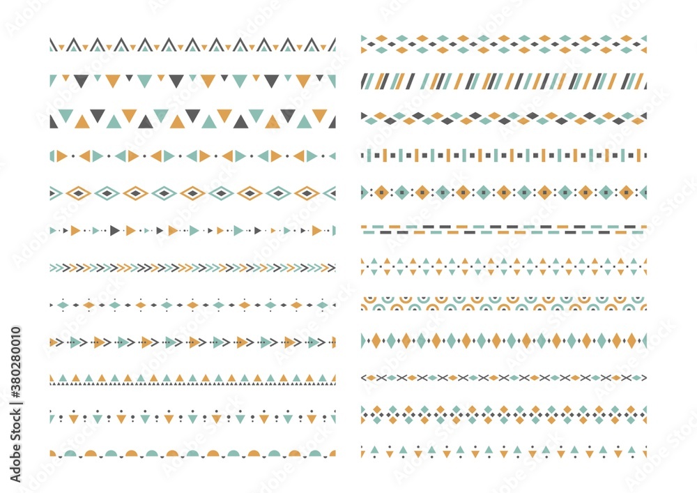 set of pattern border designs Stock Vector | Adobe Stock