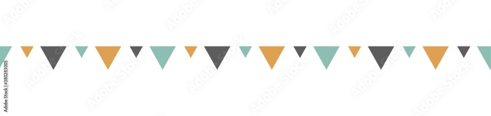 triangle bunting pattern border design Stock Vector | Adobe Stock