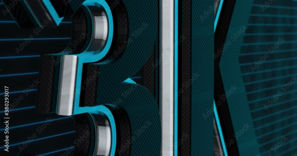 3K, 3000. Modern 3D Promotion Intro. Metal Text Logo for Social Media ...