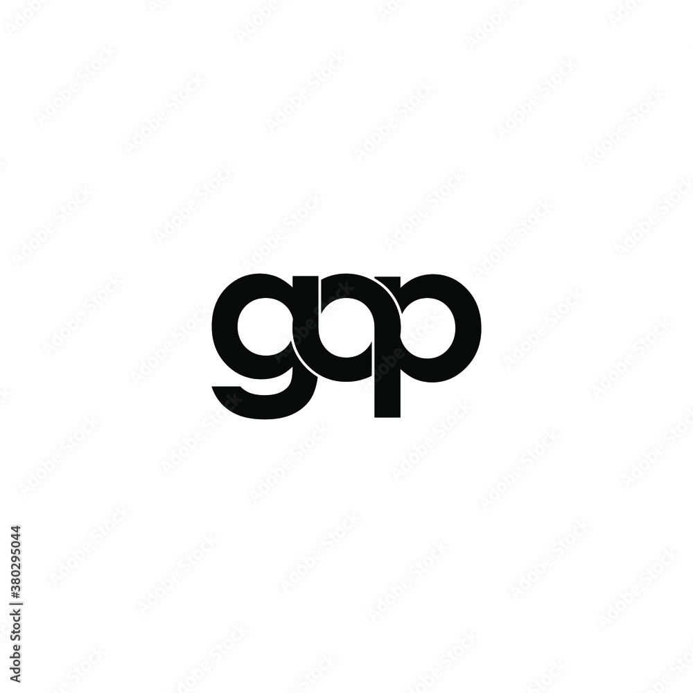gop letter original monogram logo design Stock Vector | Adobe Stock