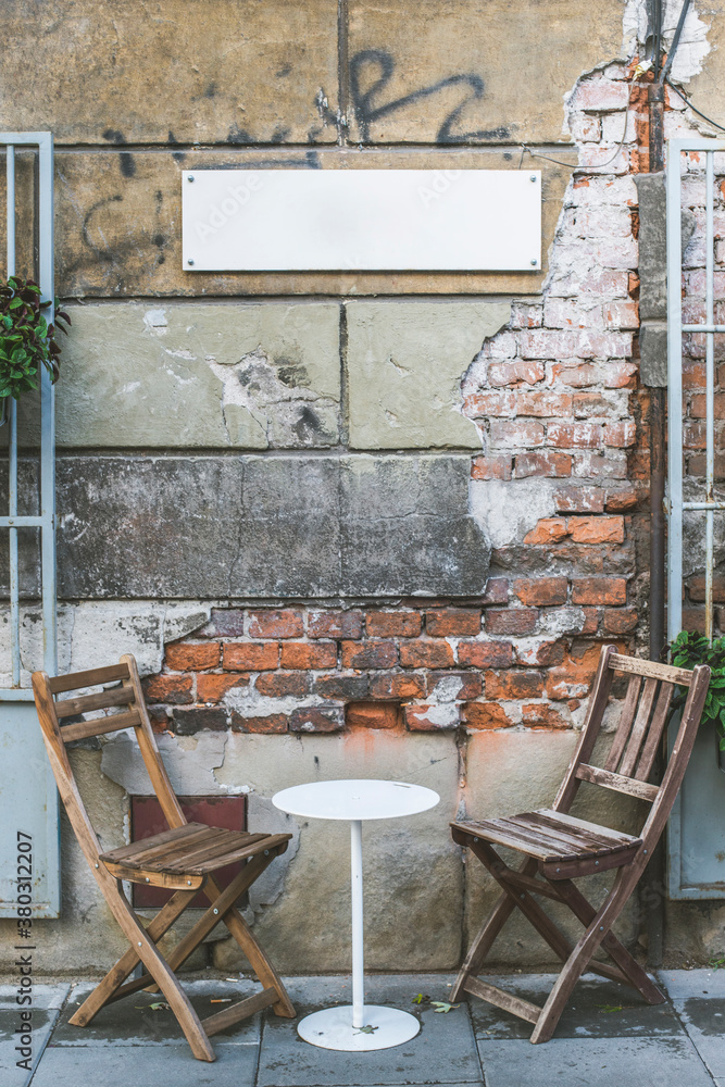 Old coffee with terrace Stock Photo | Adobe Stock