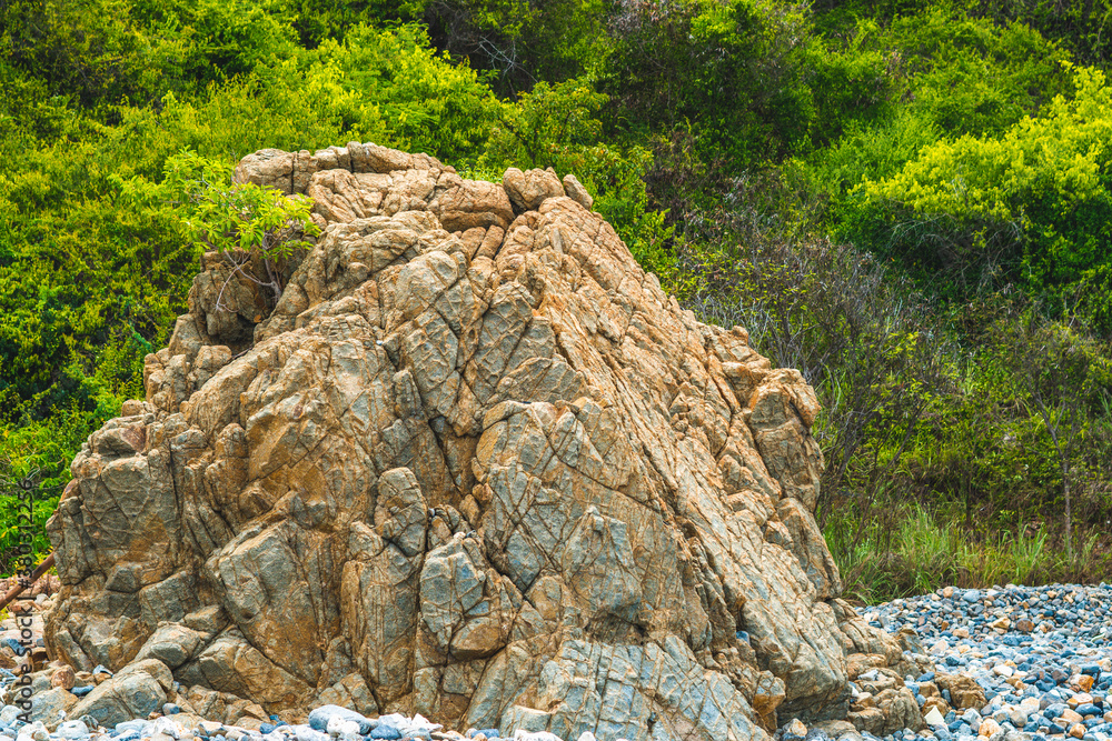 Beautiful natural summer composition landmark background. Bright vivid ...