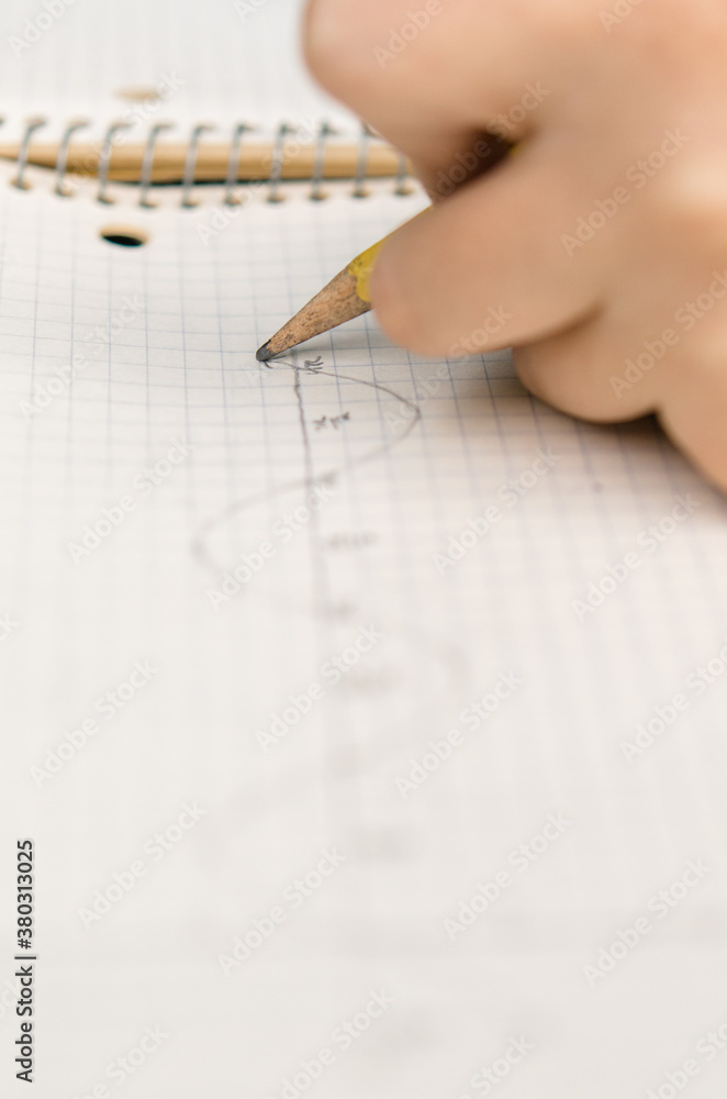 hand drawing a graph Stock Photo | Adobe Stock