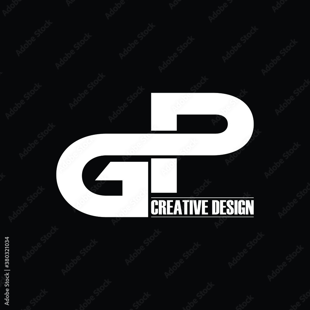 Letter GP simple logo design vector Stock Vector | Adobe Stock