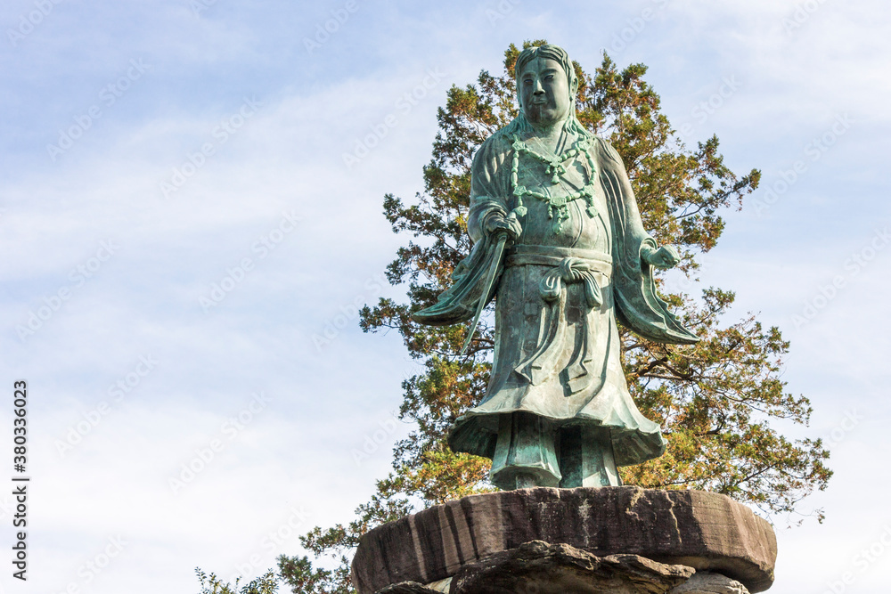 Kanazawa, Japan. Statue of Yamato Takeru no Mikoto, or Prince Ousu, a ...