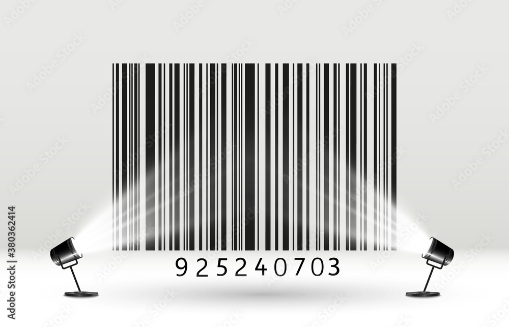 Product barcode on transparent background .Vector illustration. Stock ...