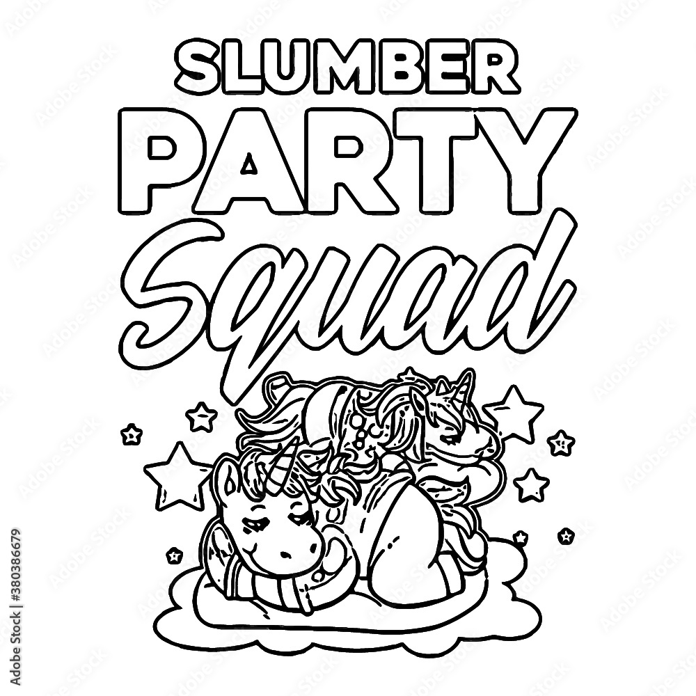 Slumber Party Coloring Pages Slumber Party Coloring Pages