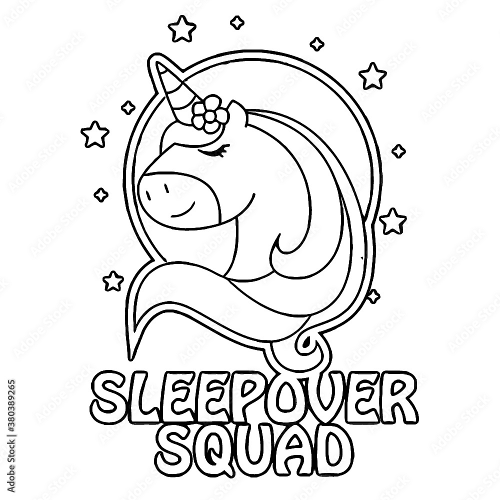 Sleepover Coloring Pages