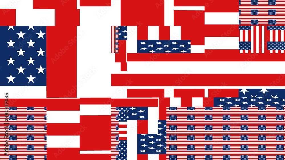 Original American flag. USA background. Artistic effect, funny US flag ...