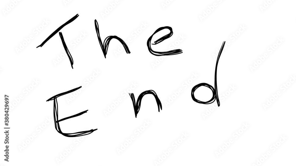 The end title sketch doodles being animated. Hand-drawn moving scribble ...