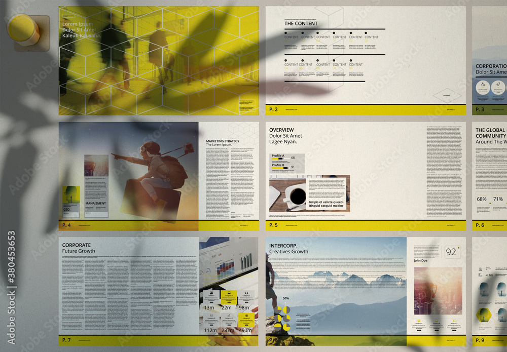 Modern Company Presentation Layouts= Stock Template | Adobe Stock