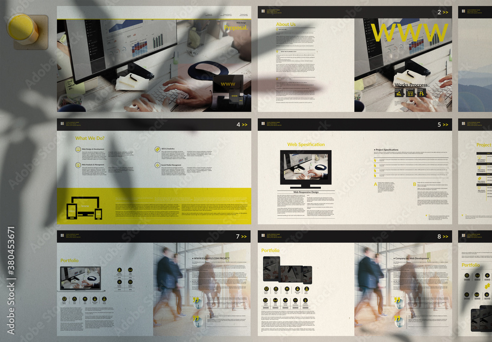Website Project Presentation Stock Template | Adobe Stock
