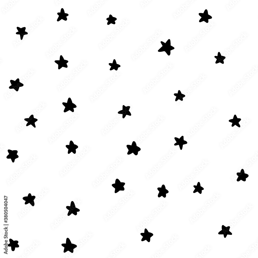 Star Pattern Background.pattern of star doodle.Star hand drawn. Stock ...