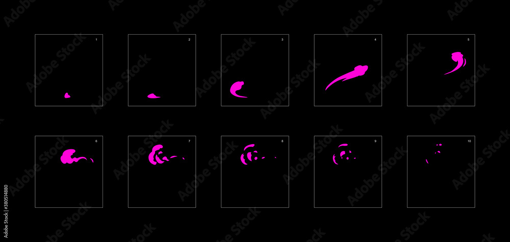Smoke effect. poison smoke animation sprite sheet. classic poison smoke ...